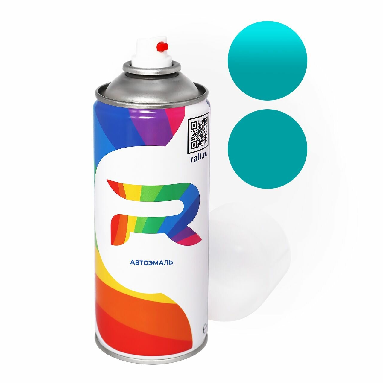 Автоэмаль аэрозольная Peugeot AYP, ELF - Bleu Fjord (Базовая краска, Солид, Сине-бирюзовый) баллон 520 мл.