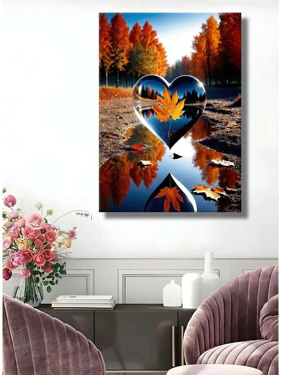 Картина "Зеркало природы", на стену 50х70см 1шт, на деревянном подрамнике