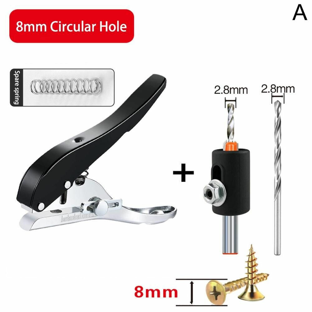 Круглый дырокол для бумаги диаметром 8 мм с одним отверстием