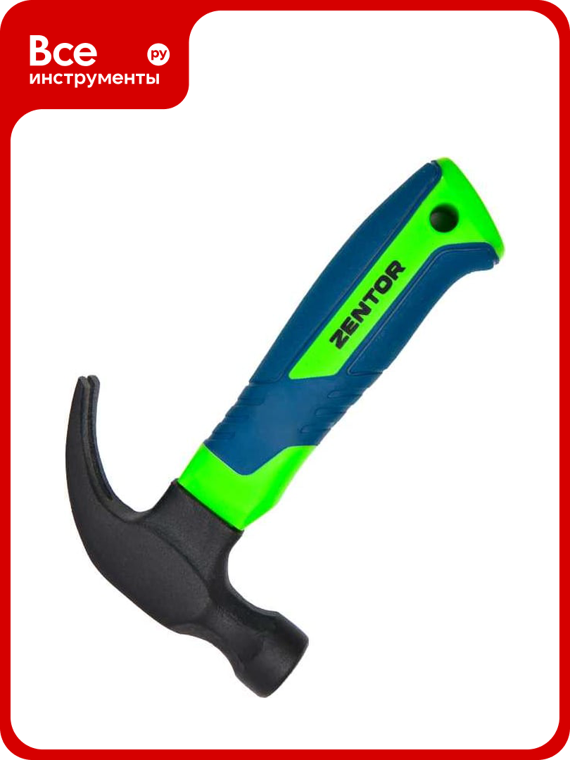 Молоток-гвоздодер мини Zentor 250 г ZT18100S, это