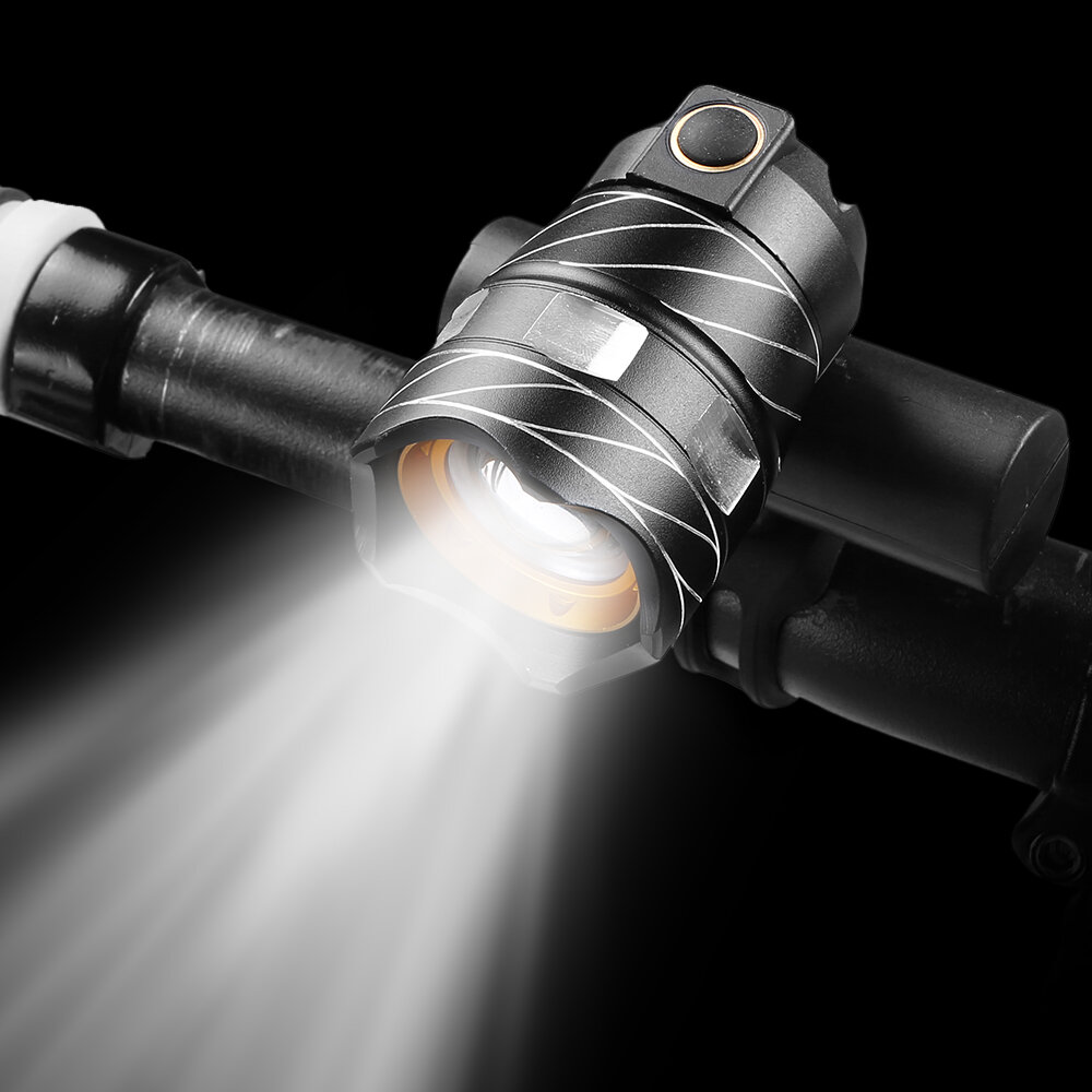 Фара для велосипеда с зумом USB заряжаемая LED фара для велосипеда фара для MTB велосипедной фары передняя сигнальная фонарь для велосипеда 600LM металл размер 6.5*4.3cm вес 167g в комплект входят 1 фара 1 USB кабель