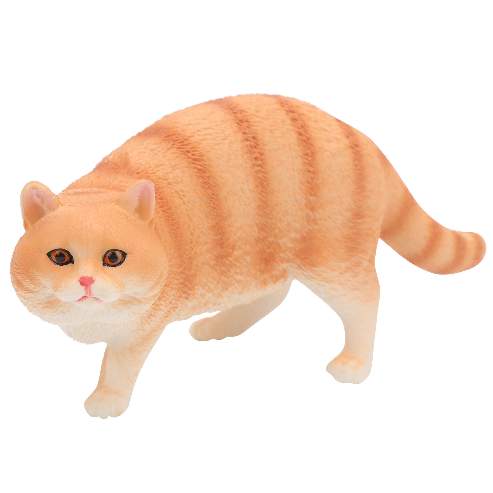 Милый игрушечный кот, модель кошки, симуляция кошки, настольное украшение, декоративный аксессуар, игрушка в подарок, оранжевый