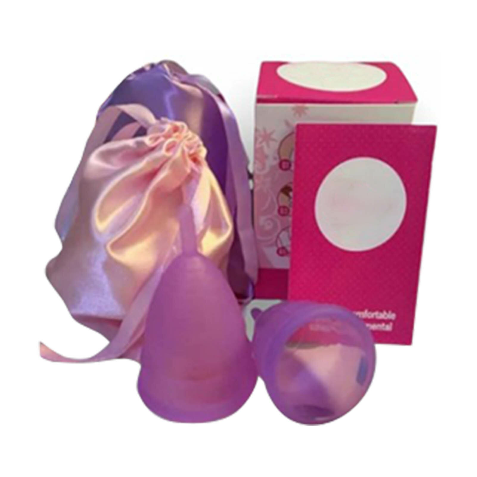 2 шт. менструальная чаша большой емкости, безопасная, мягкая, гибкая, не вызывает раздражения кожи, силиконовая женская менструальная чаша