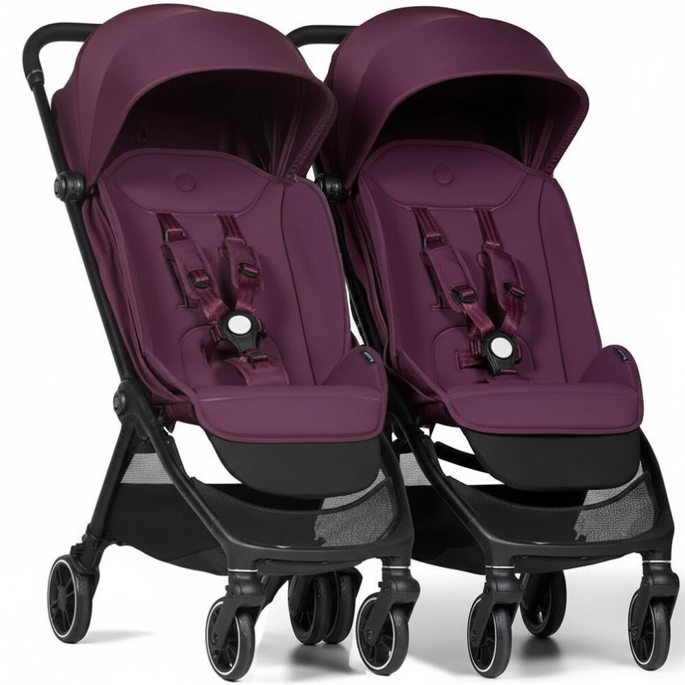 Коляска прогулочная для двойни Bumprider Connect.mini Italian Plum (2 коробки)