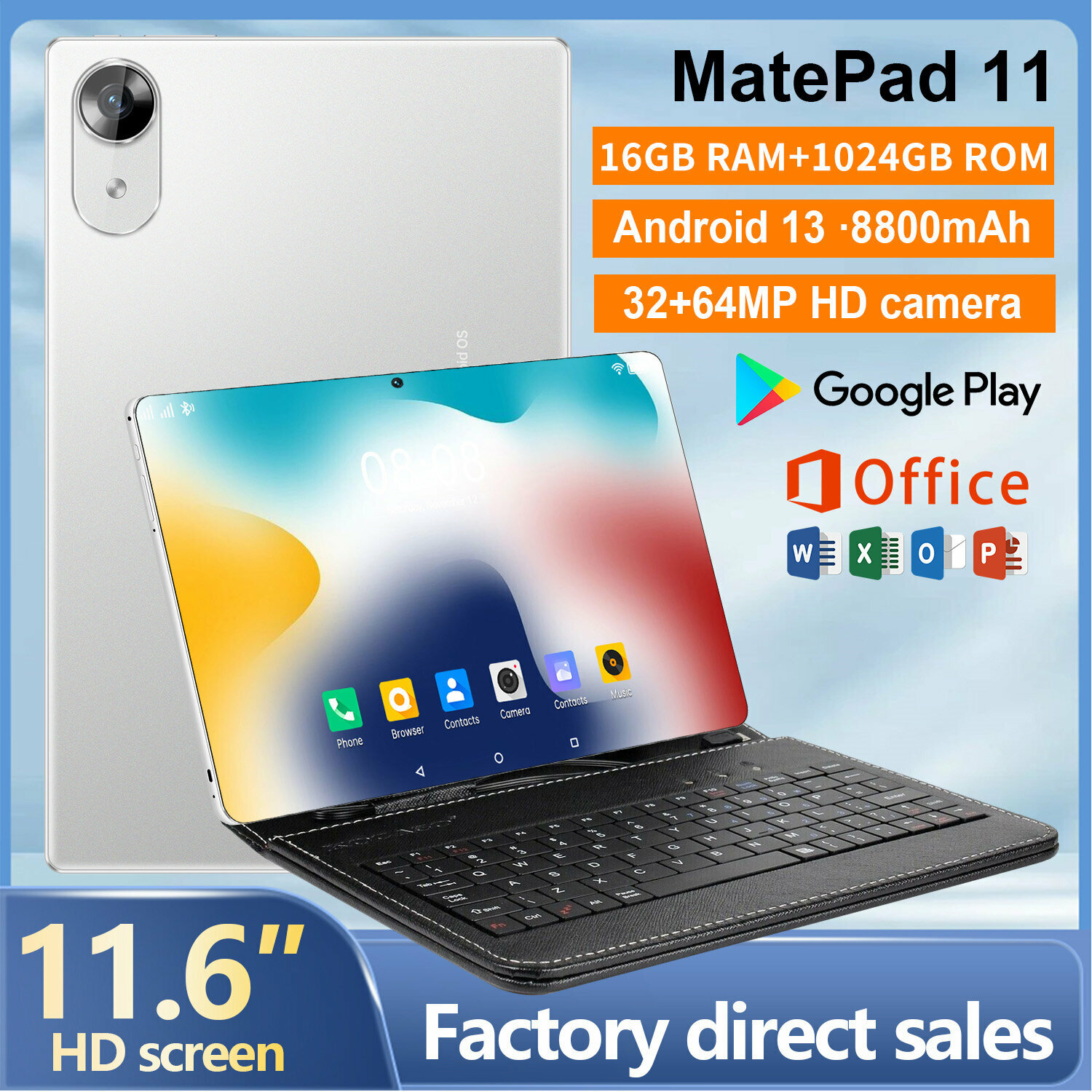Игровой планшет MatePad Pro 11 , оригинал, 16ГБ+1024ГБ, Android 13, 11 дюймов, прочный и долговечный