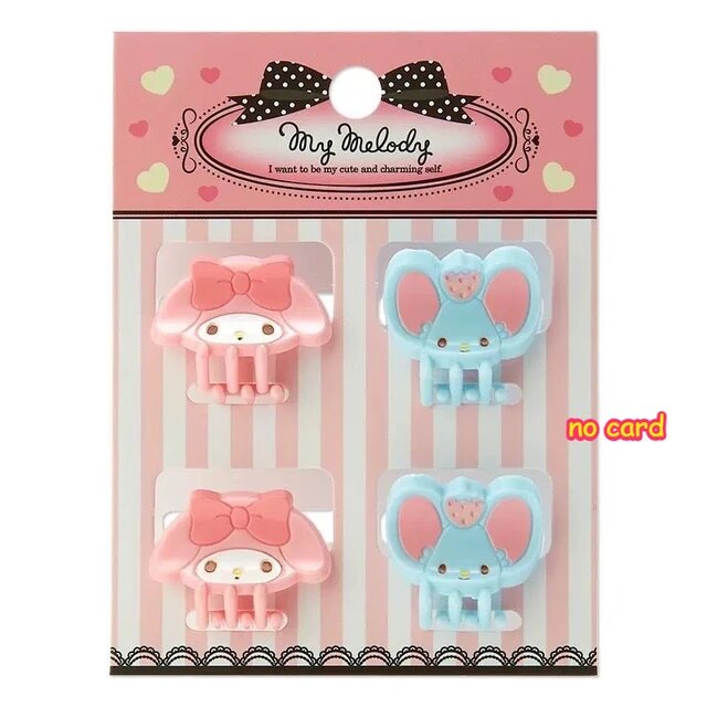 Милая заколка для волос Sanrio, Hello Kitty, маленький крабик, мини-заколка для волос My Melody из мультфильма, детский подарочный аксессуар для волос для девочек
