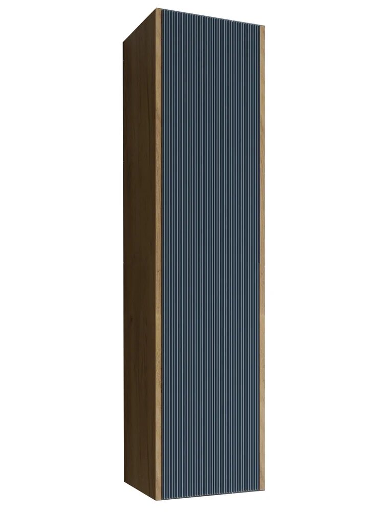 Шкаф-пенал для ванной Sanflor Диана ДКЗ подвесной, 32 см, серый, светлое дерево, матовый, с дверками