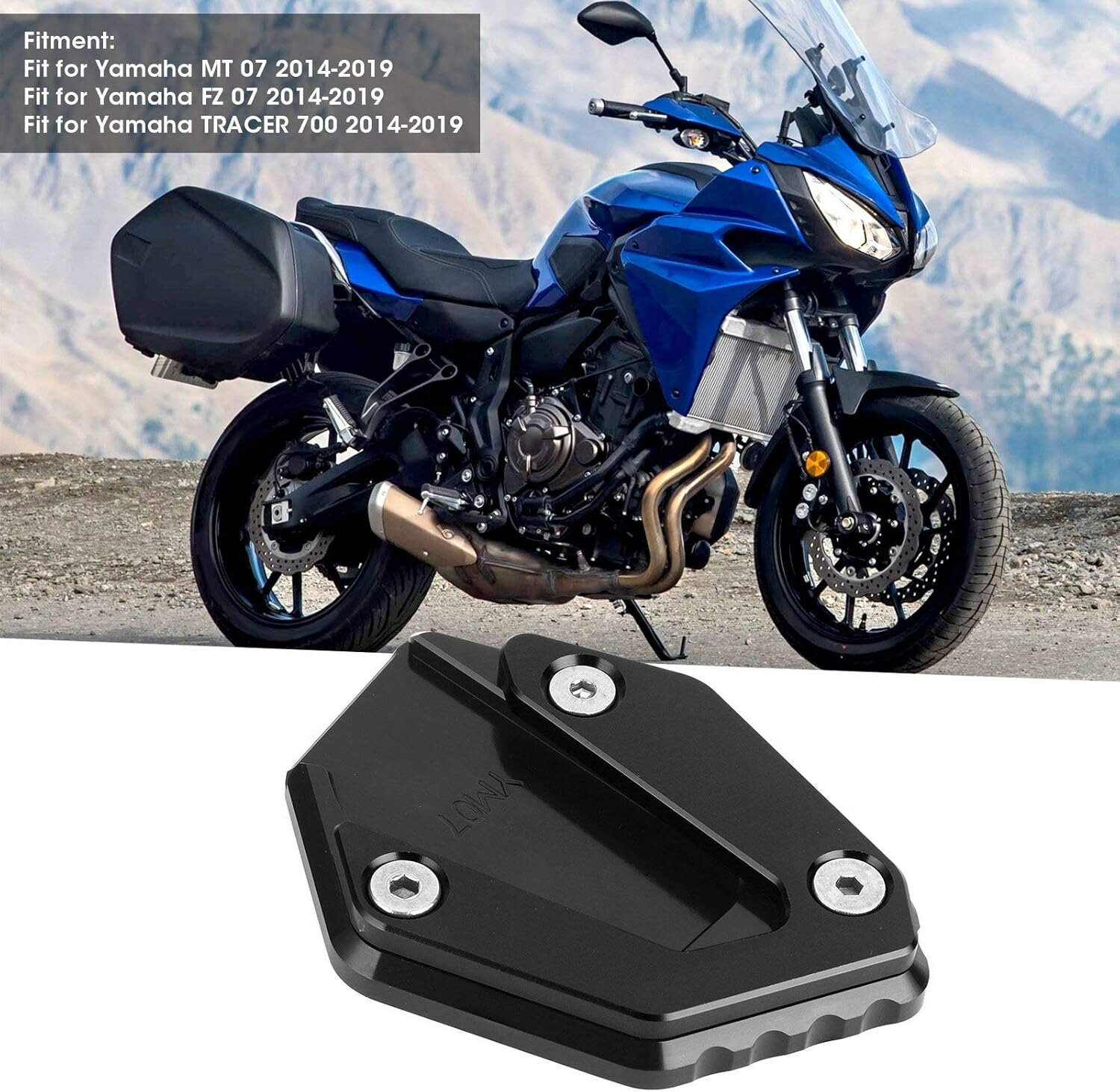 Накладка боковой подножки мотоцикла Yamaha MT 07/FZ 07/Tracer 700 2014-2019