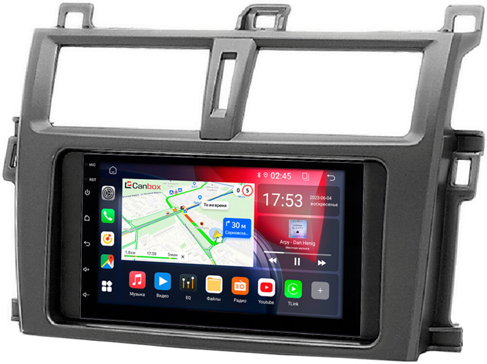 Магнитола в штатное место 2 din Toyota Ractis 2 2010-2016 Canbox 4/64 на Android 10 (GTR7-RP-11-172-407) (IPS, DSP, CarPlay)