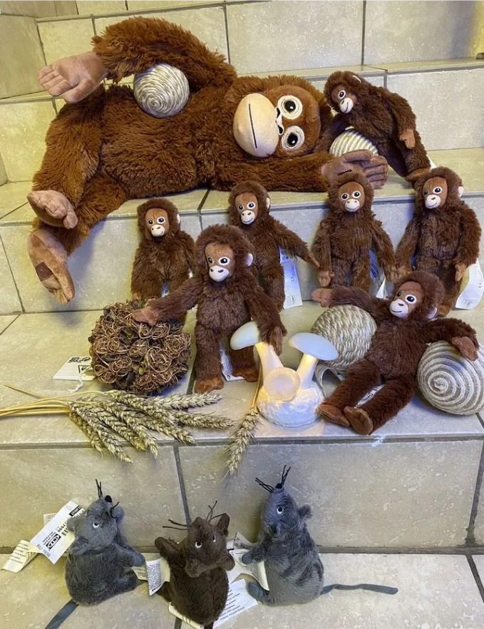 Обезьянка- малыш икеа . Аорон. 20 см.