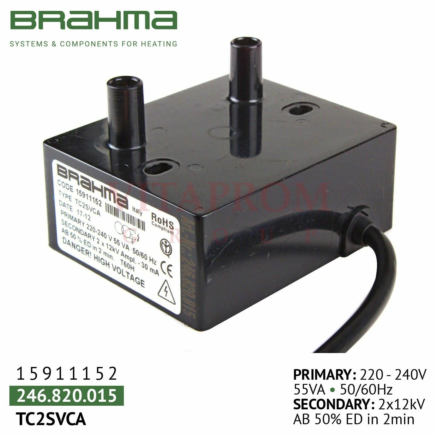Трансформатор Brahma TC2SVCA, 15911152 — фото 1