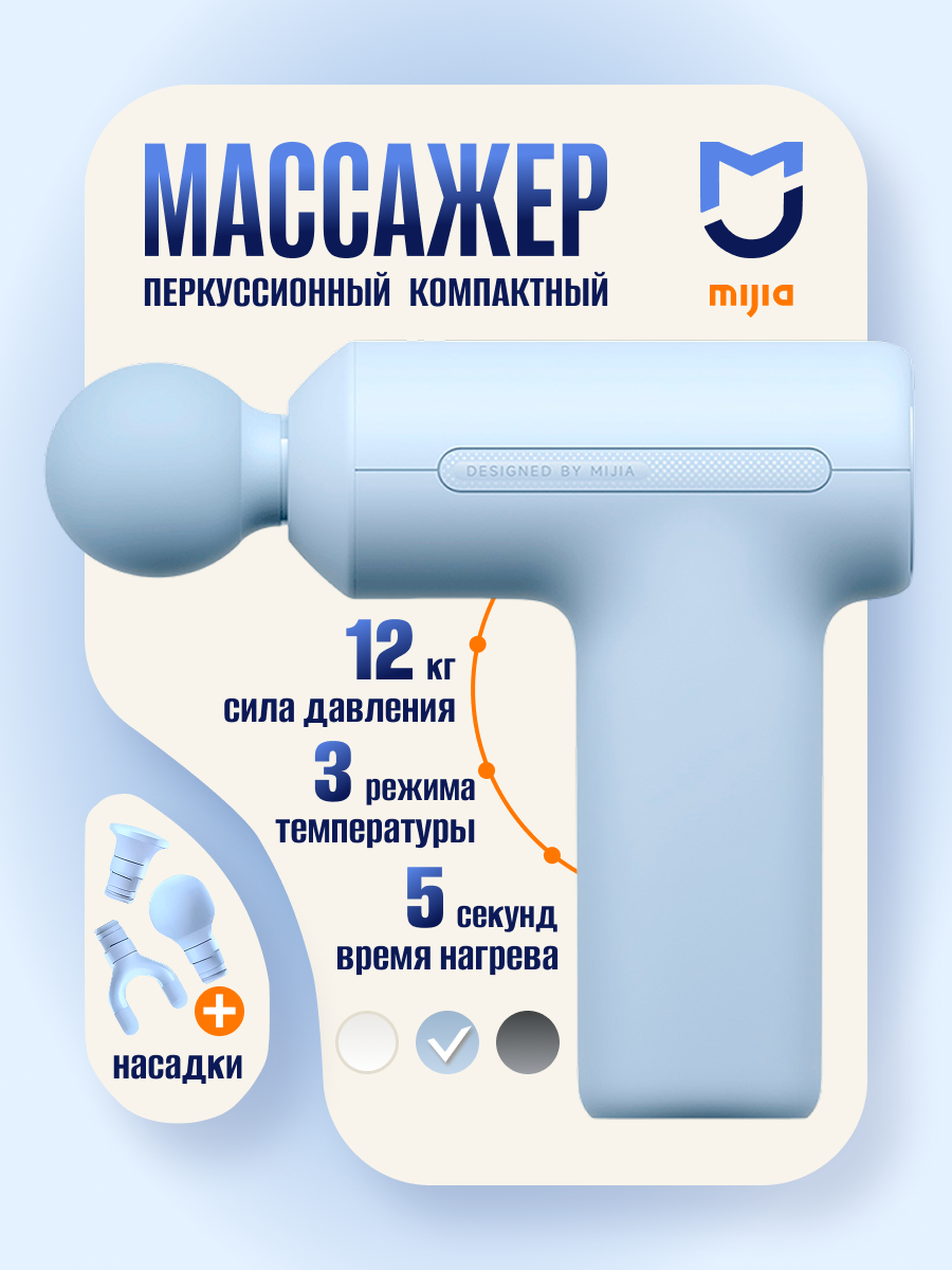 Массажный пистолет Mijia Fascia Gun 3 Mini Edition (MJJMQ07YM) Blue