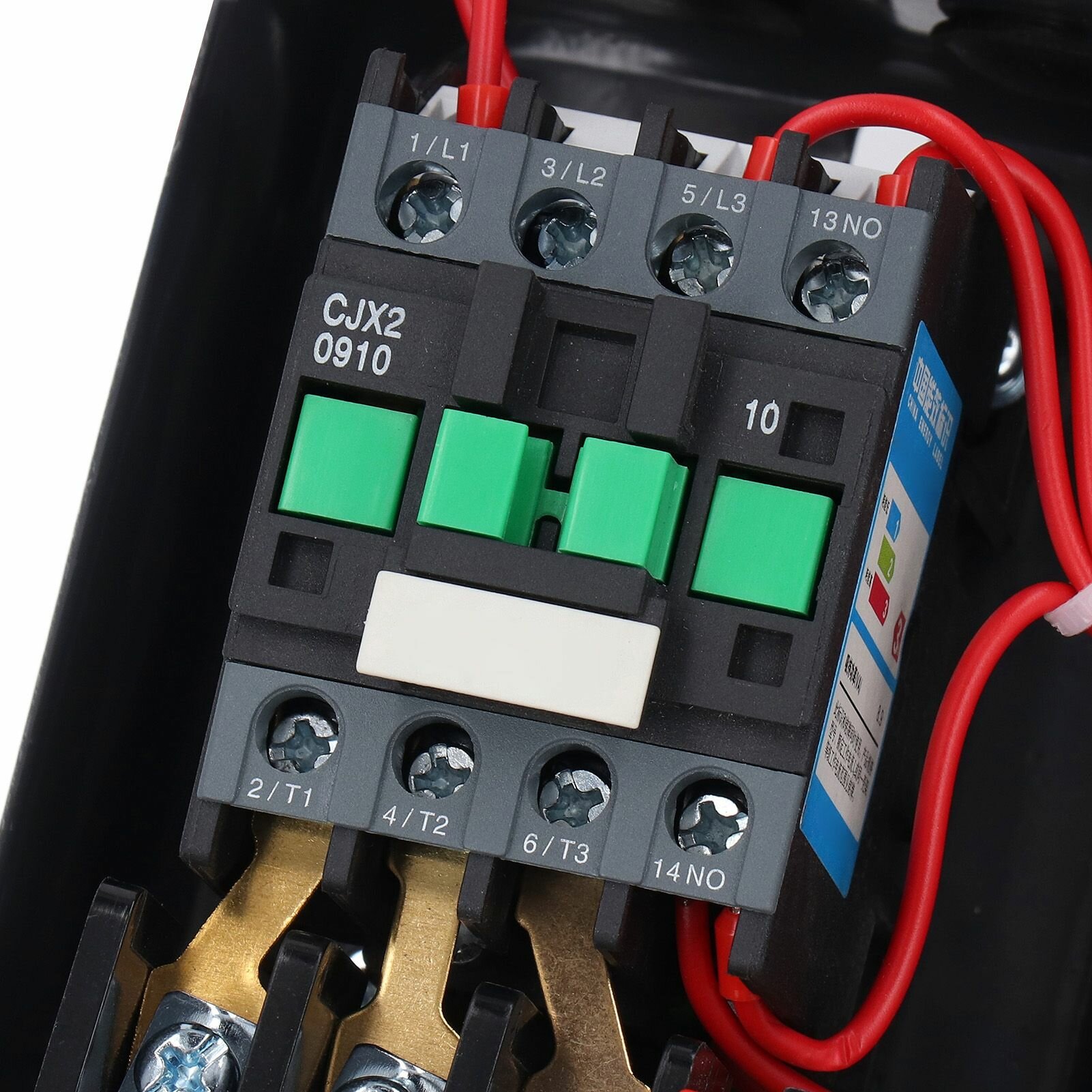 Магнитный пускатель электродвигателя 3-фазный выключатель электродвигателя для воздушных компрессоров, водяных применений 380 В 4 кВт 6,8-11 А