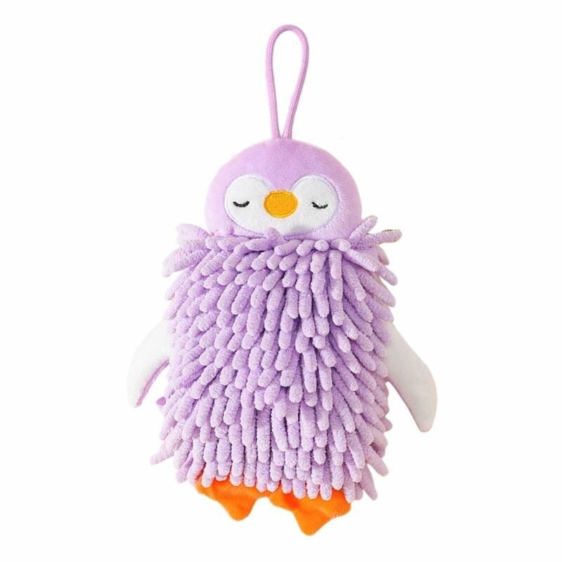 Полотенце Для рук С Синельным Пингвином-Фиолетовый