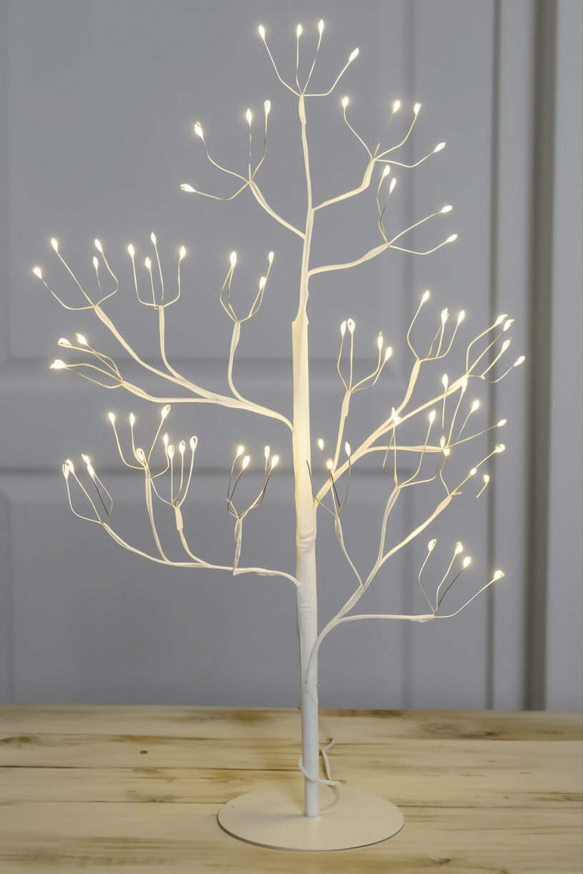 Декоративное светящееся дерево трильо, 80 тёплых белых микро LED-огней, 50 см, уличное, Winter Deco 4070728