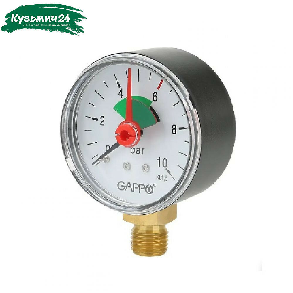 Манометр радиальный Gappo G1470.4 1/4"х4 бара