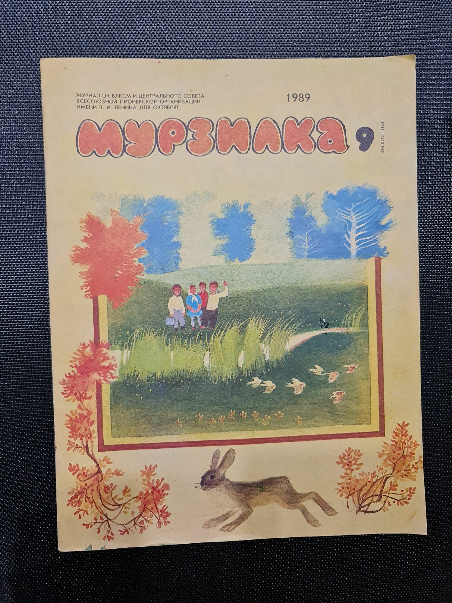 Редкая книга журнал Мурзилка, журнал для школьников младших классов. №9, 1989 г.