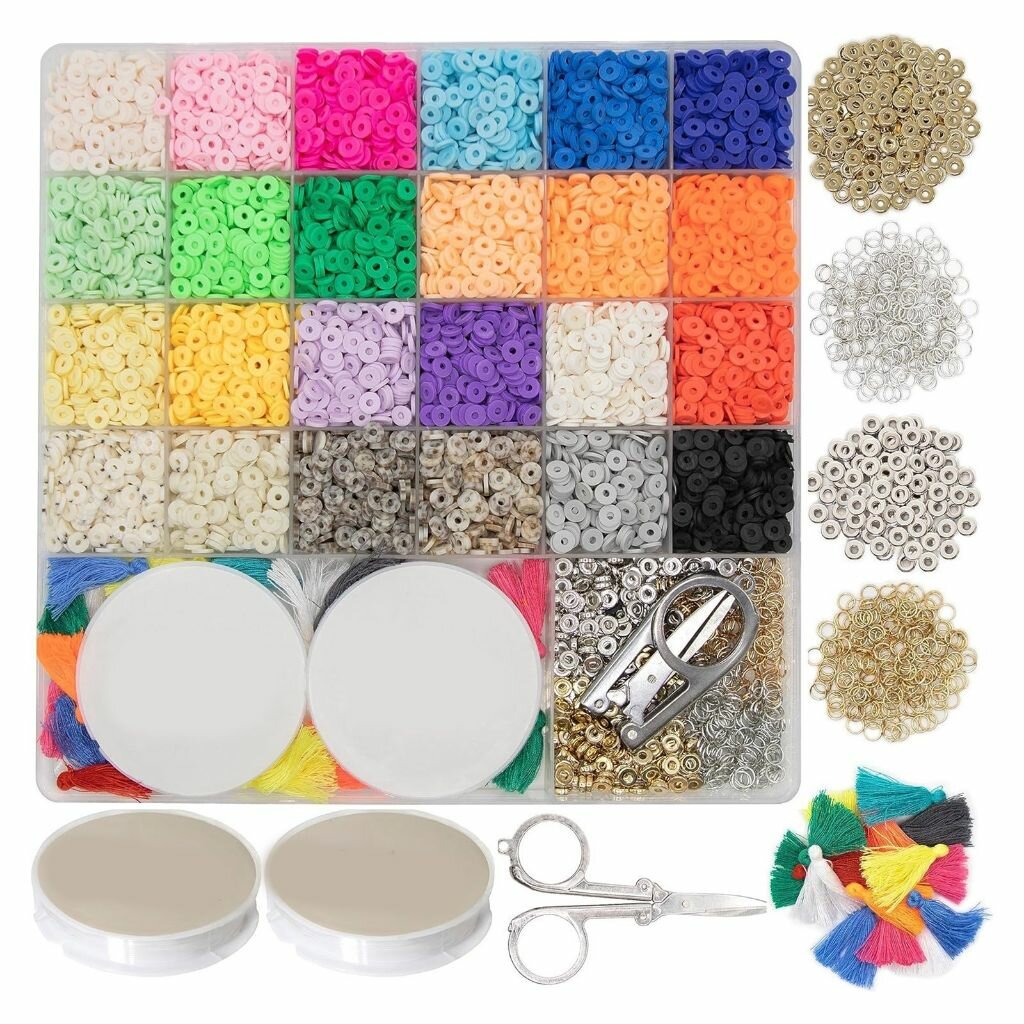 5333PCS/BOX CLAY BEASS для DIY BRACTERESTE DEWELACE Устроение наборов с кисточками подвесной эластичной кристаллической нить