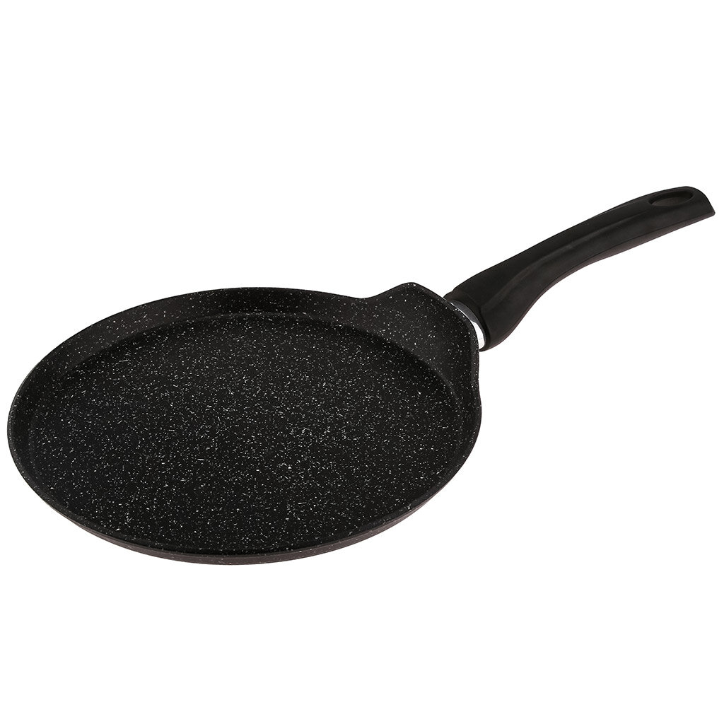 Сковорода блинная горница с тефлоновым покрытием диаметр 24 см "СмоРодина", высота 2 см, толщина 0,3 см, ручка из термостойкого пластика подходит для всех видов плит, включая индукционную (СРбл241и)