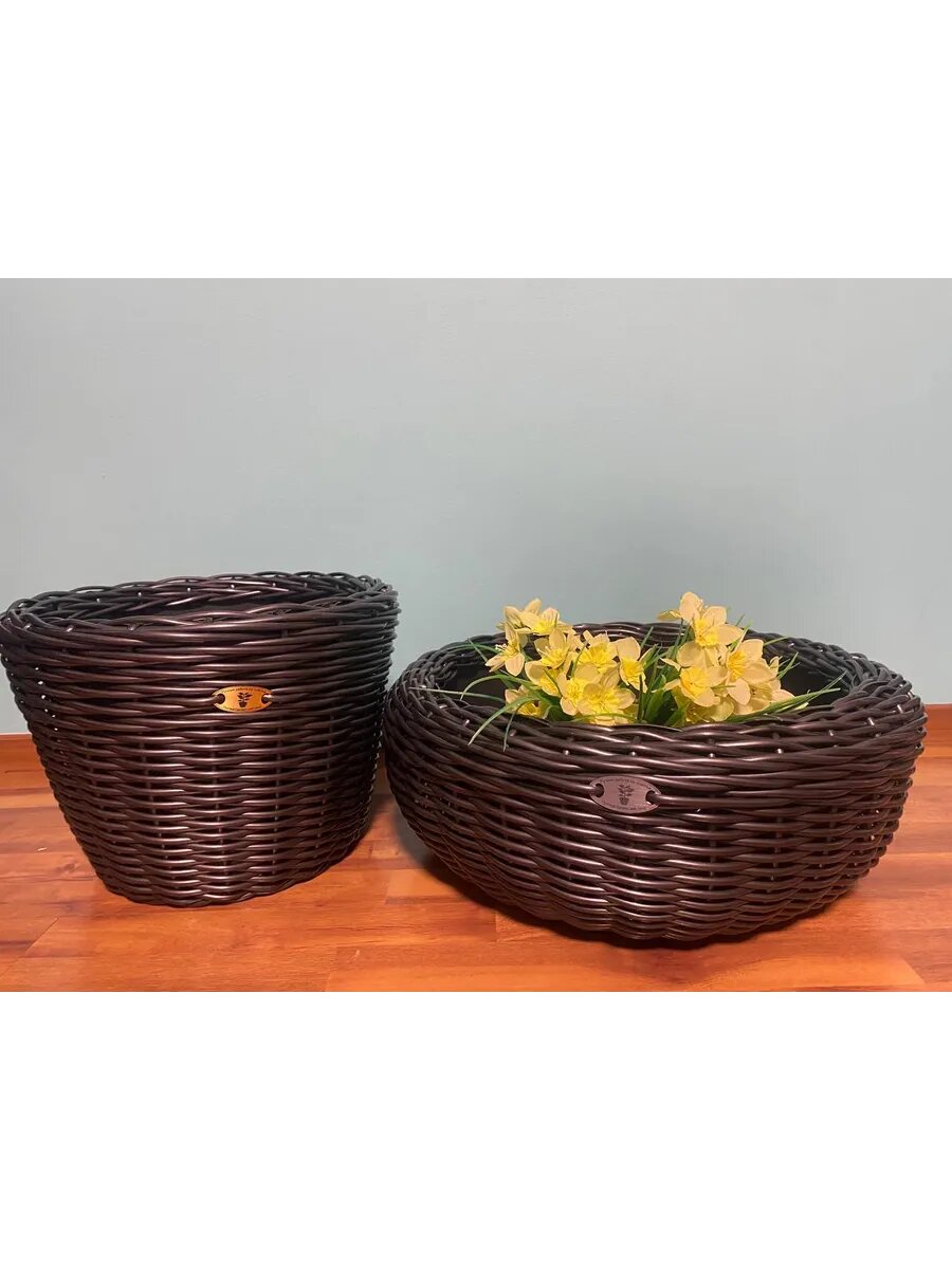 Набор уличных кашпо из ротанга 20л и 20л