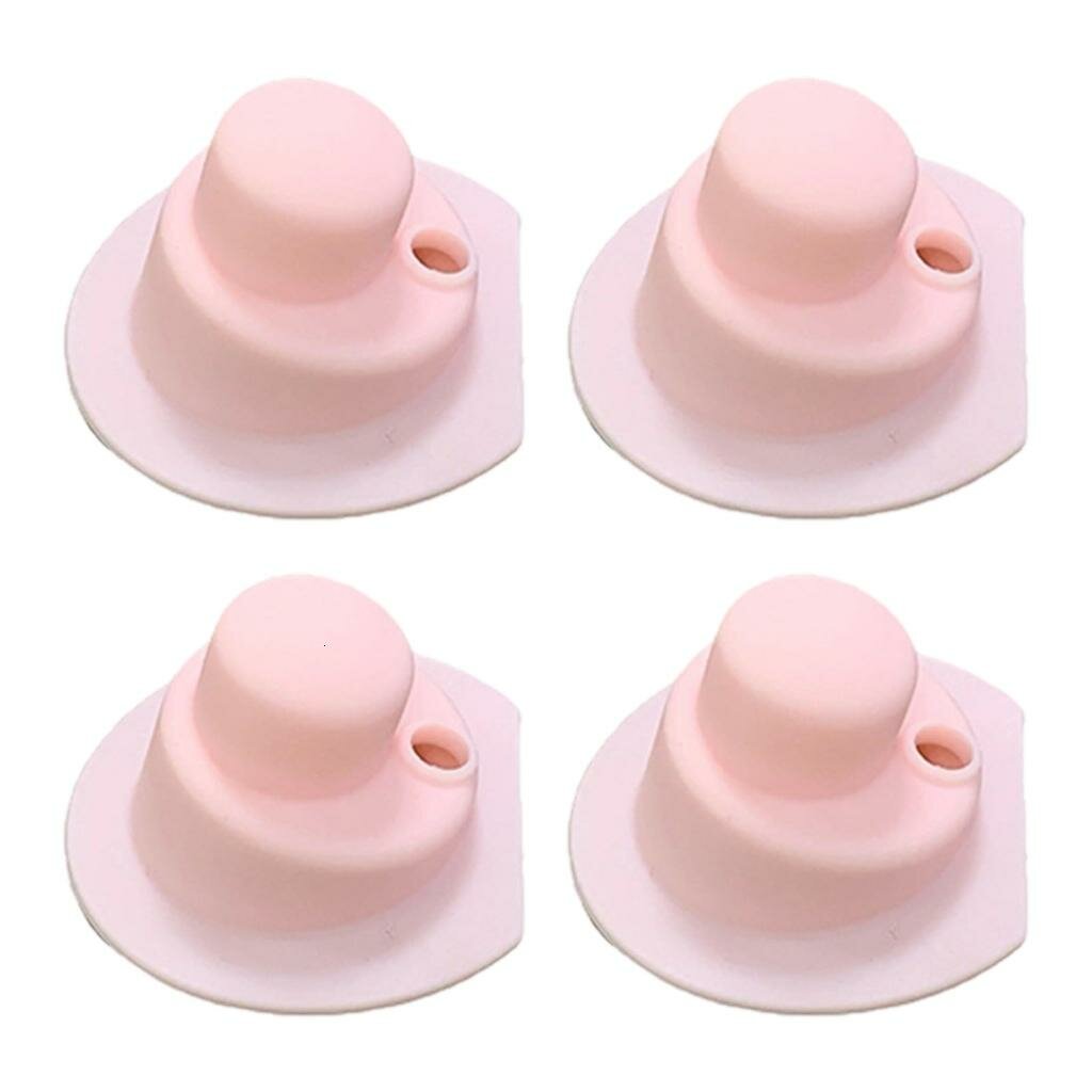 Комплект из 4 силиконовых уплотнителей для термосов, Светло - розовый