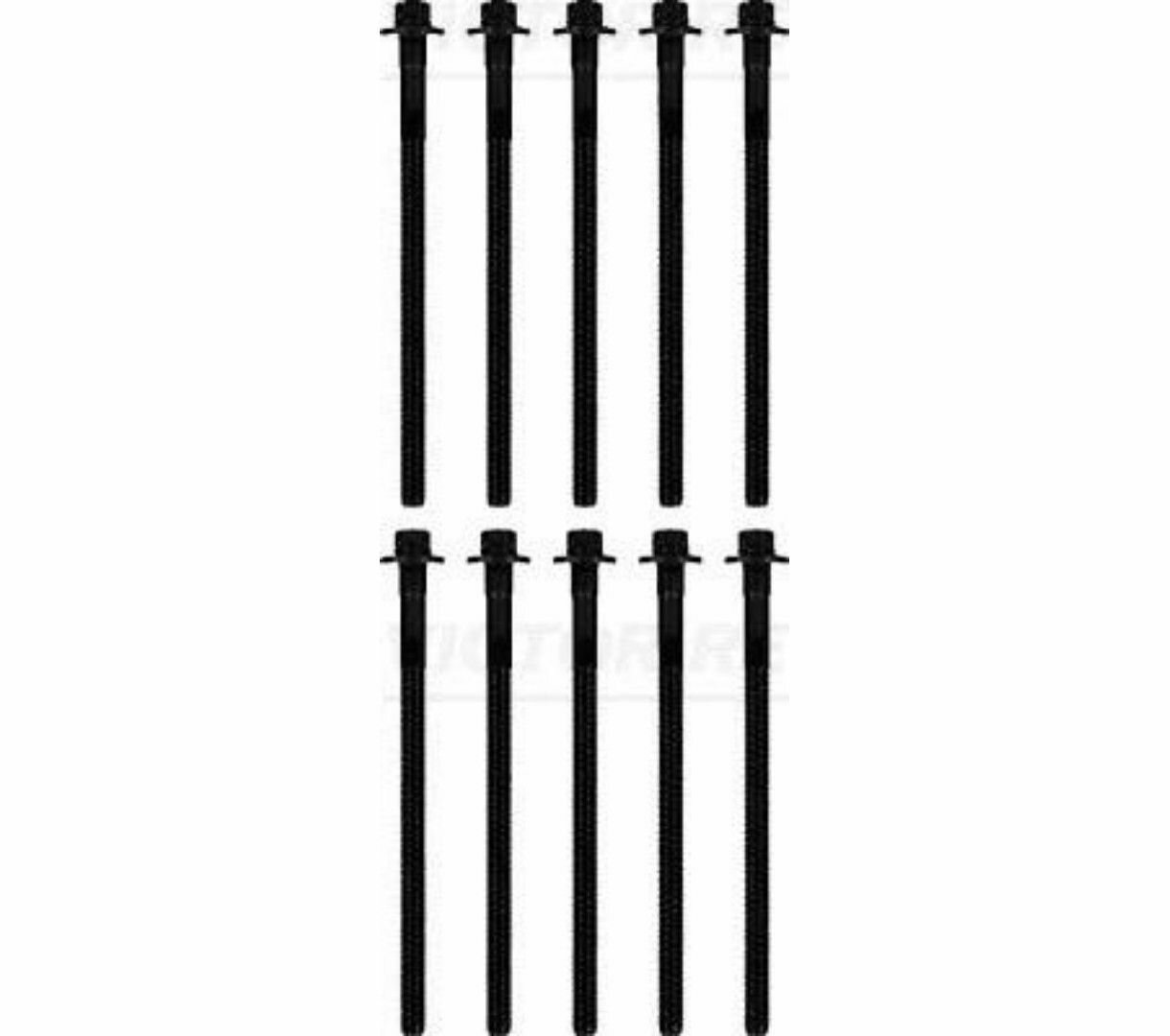Комплект болтов ГБЦ VICTOR REINZ 14-32214-01 M10x165 мм, Mercedes-Benz R171, R172, W203, W204, W211, W212, Sprinter 1.6, 1.8 двигатель M271.820-M271.958 02-