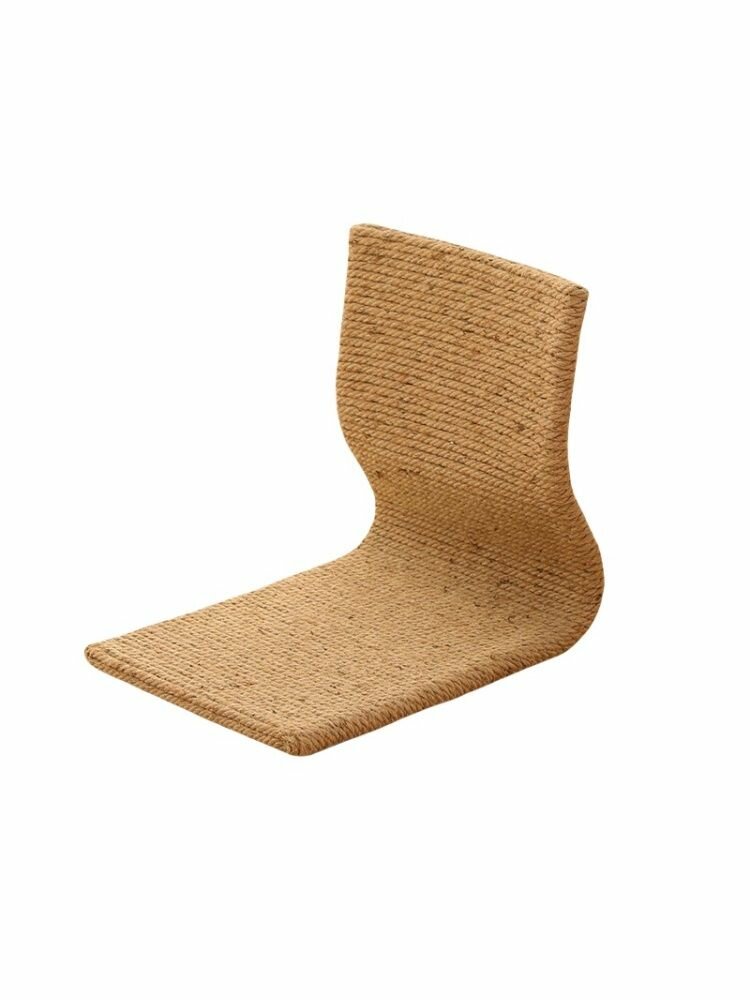 Напольный стул в японском стиле, мягкий вязаный стул из пеньки