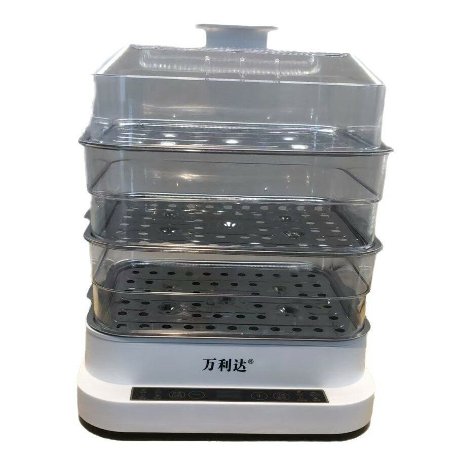 [2025] Электрическая пароварка Wanlida, трехъярусная, объемом 32 л, бытовая многофункциональная электрическая пароварка, пароварка с функцией умного таймера, оптовая продажа.