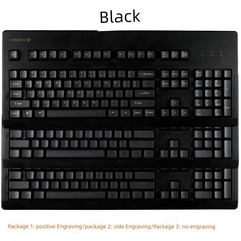 Механическая клавиатура Cherry Cherry G80-3000/3494 с PBT-кейкапами, матовые, утолщенные, OEM-кейкапы черный_Пакет