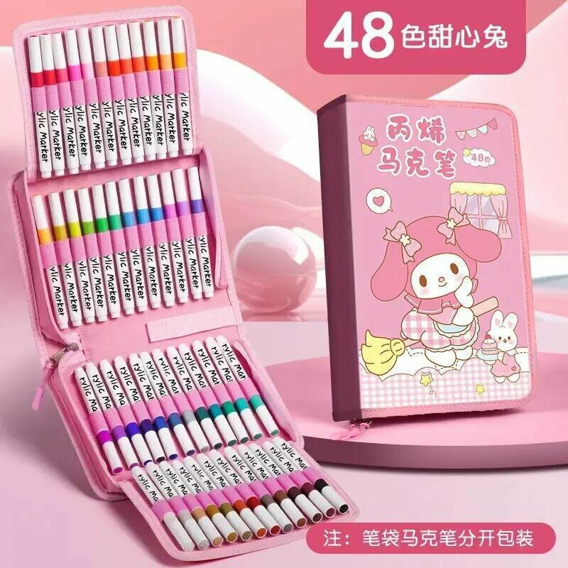 Акриловый маркер для детей и студентов, специальный акварельный маркер, не растекается, не прозрачный, полный набор принцесс с мультяшным дизайном