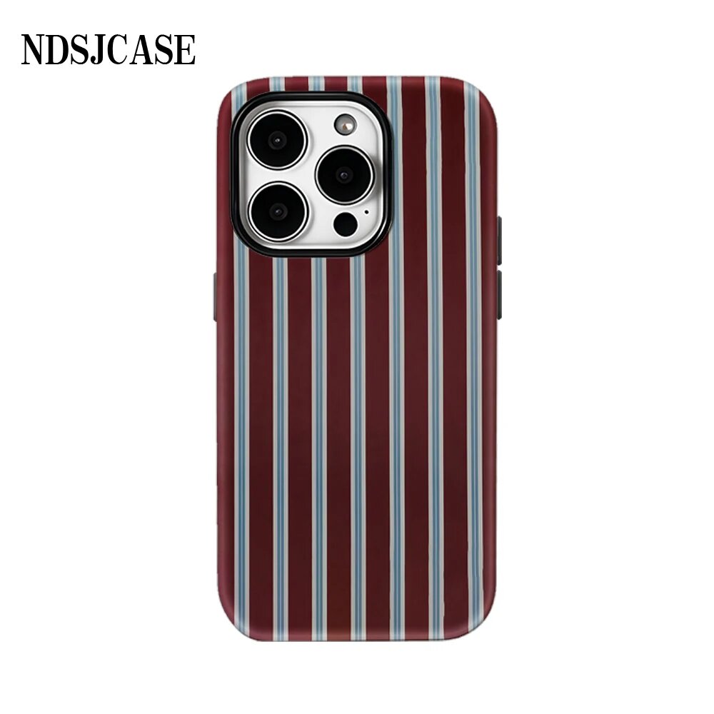 Чехол для iPhone 15, FLR-TS32223A1, красный с белыми полосками