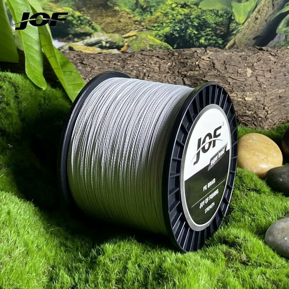 JOF 4-прядная плетенка 300M 500M 1000M для морской рыбалки, гладкая, суперпрочная, диаметр 0.1-0.5 мм, номер 1.0#-8.0#