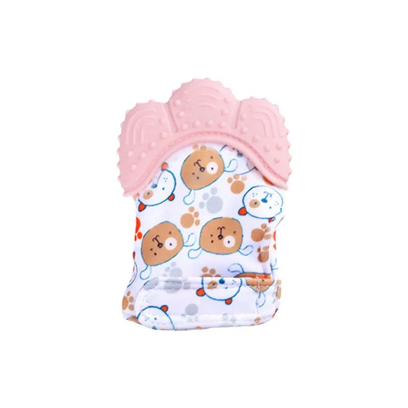 Силиконовые грызунки-перчатки Little Bear Pink YJ008