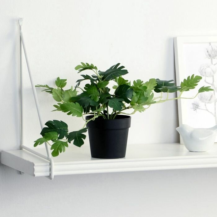 Цветок искусственный КНР Герань душистая, в горшке, 18х17 см