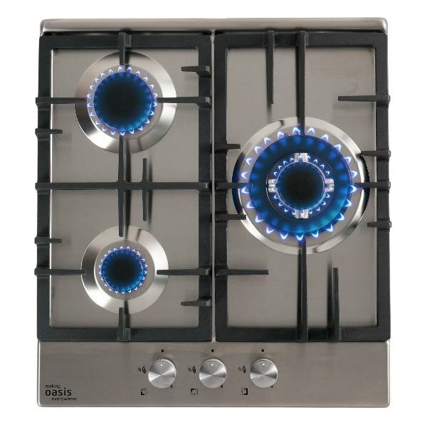 Встраиваемая газовая панель независимая Oasis P-3SBM
