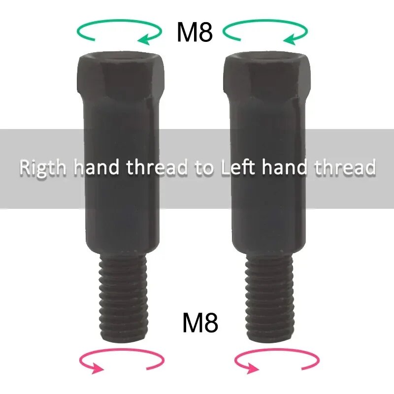 Черные адаптеры для зеркал мотоцикла M8 (2xRL)