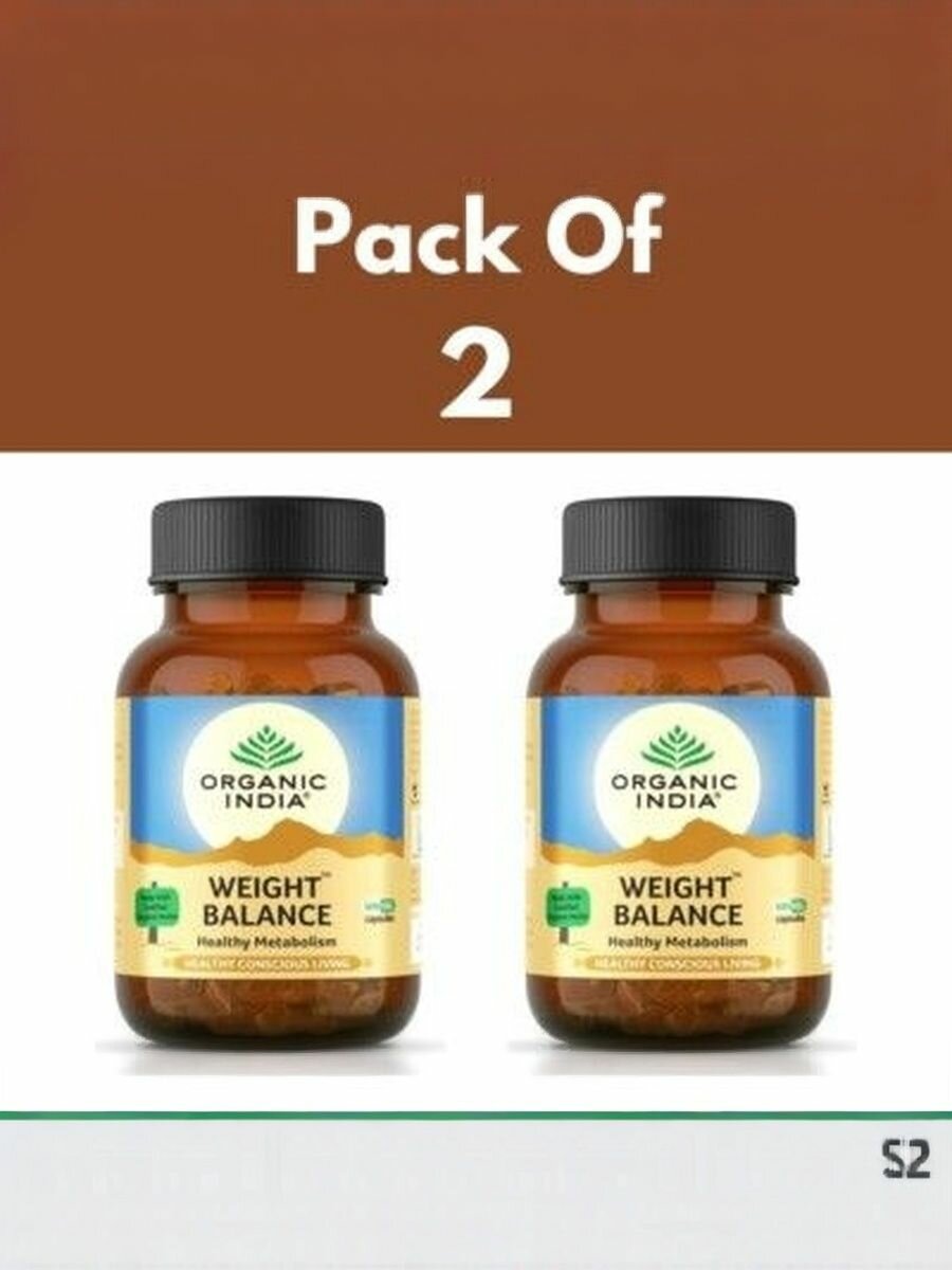 Баланс сахара Органик Индия (Weight Balance) Organic India для здорового обмена веществ, 2 шт по 60 капсул.