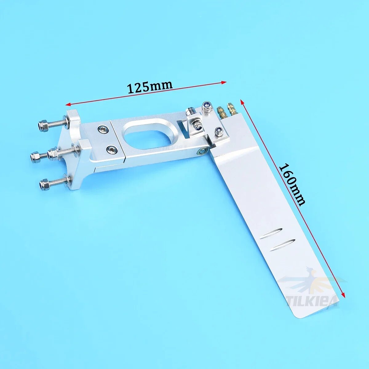 Алюминиевый руль для RC лодки с дистанционным управлением Белый, T type 125x160mm