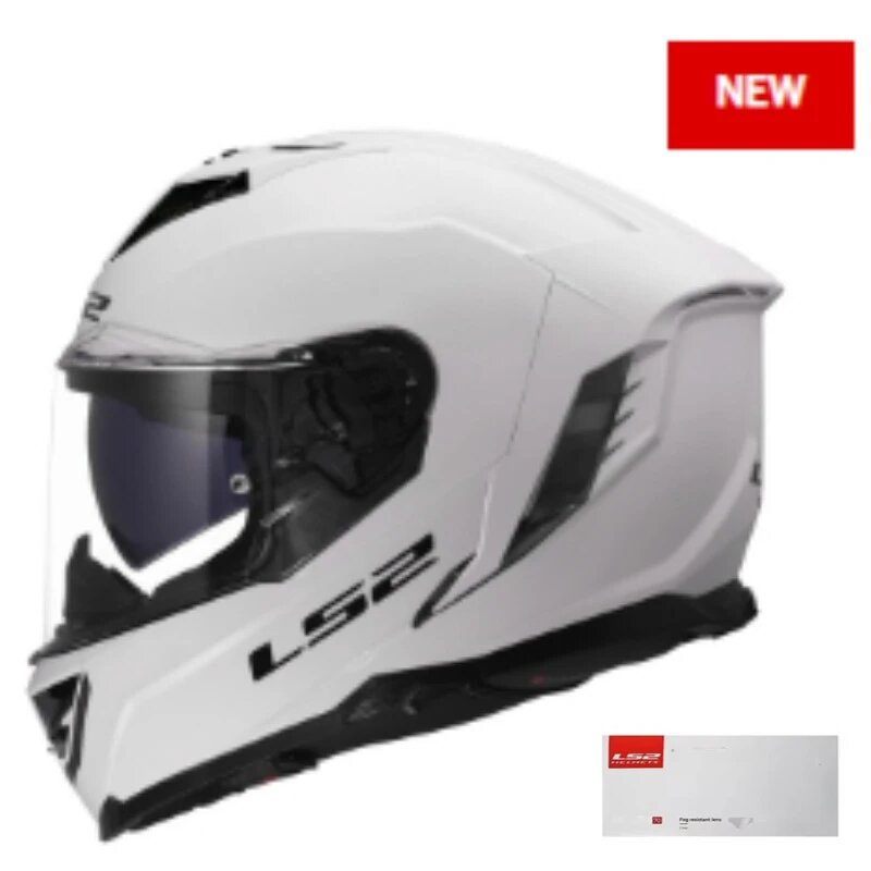 Мотошлем LS2 FF818 STORM3 с двойным визором, полнолицевой мотоциклетный шлем, Белый, L, Gloss