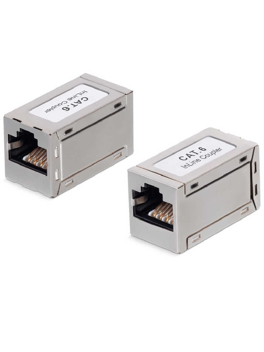Адаптер проходной Cabeus CA-8p8c-C6-SH RJ45-RJ45/8p8c, кат 6, экранированный