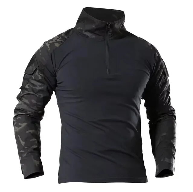 Тактическая рубашка AUKUPKEE из хлопка с камуфляжным принтом 3XL-90-100KG, CP black