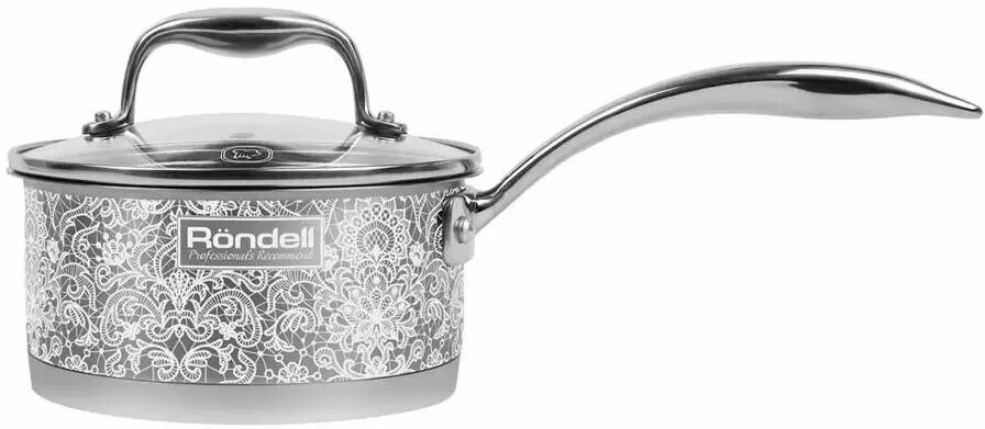 Ковш Rondell Ajour RDS-1052 1,5л 16см, с крышкой, стальной, нерж. сталь