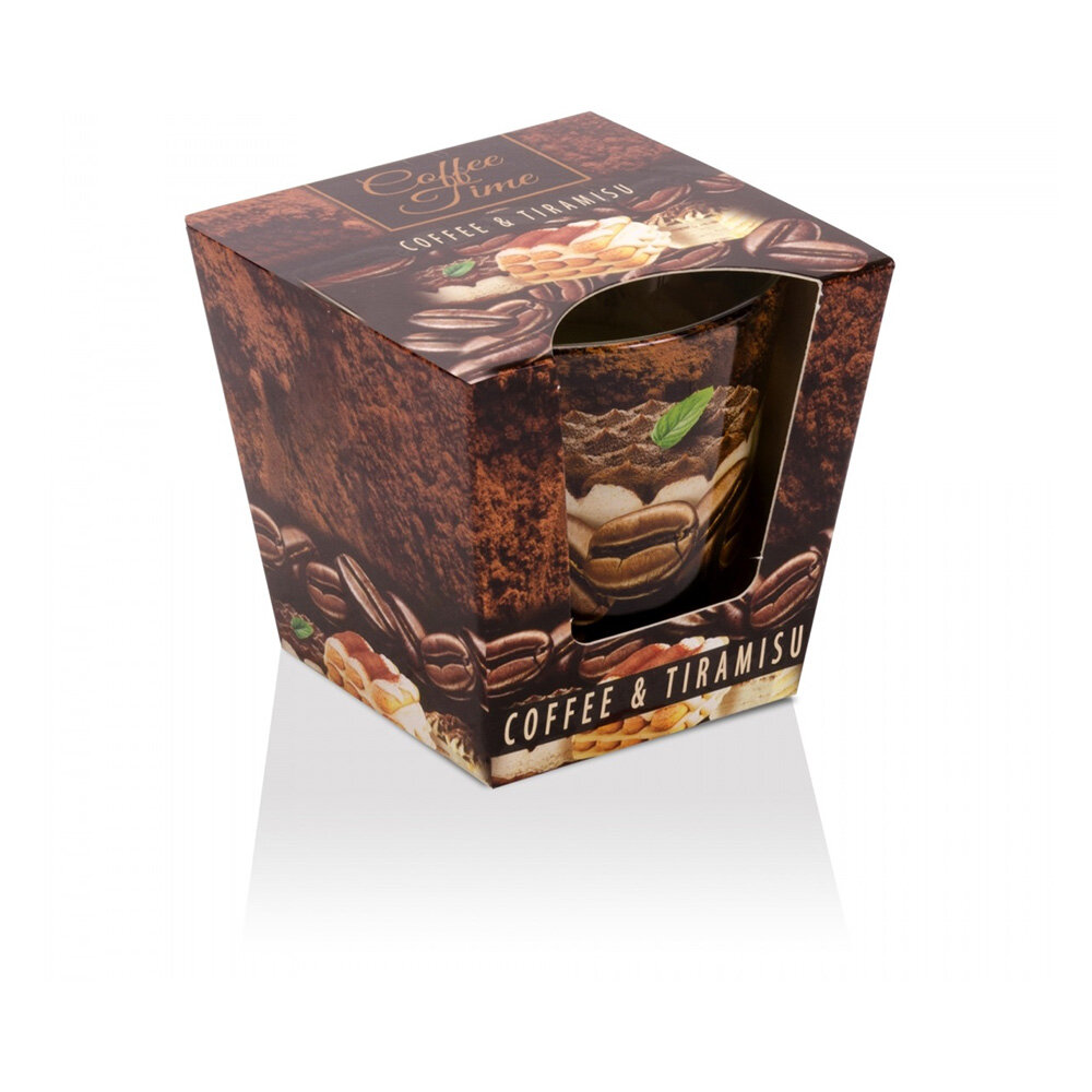 BARTEK Свеча в стакане 01 d. 9×7.5 см 115 г аромат кофе для уюта дома и спокойных вечеров