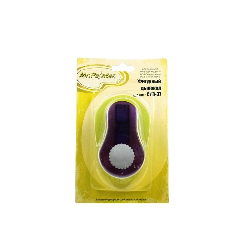 Mr.Painter" CPB-37 Фигурный дырокол 3.7 см 003 "Круг с волнистым краем
