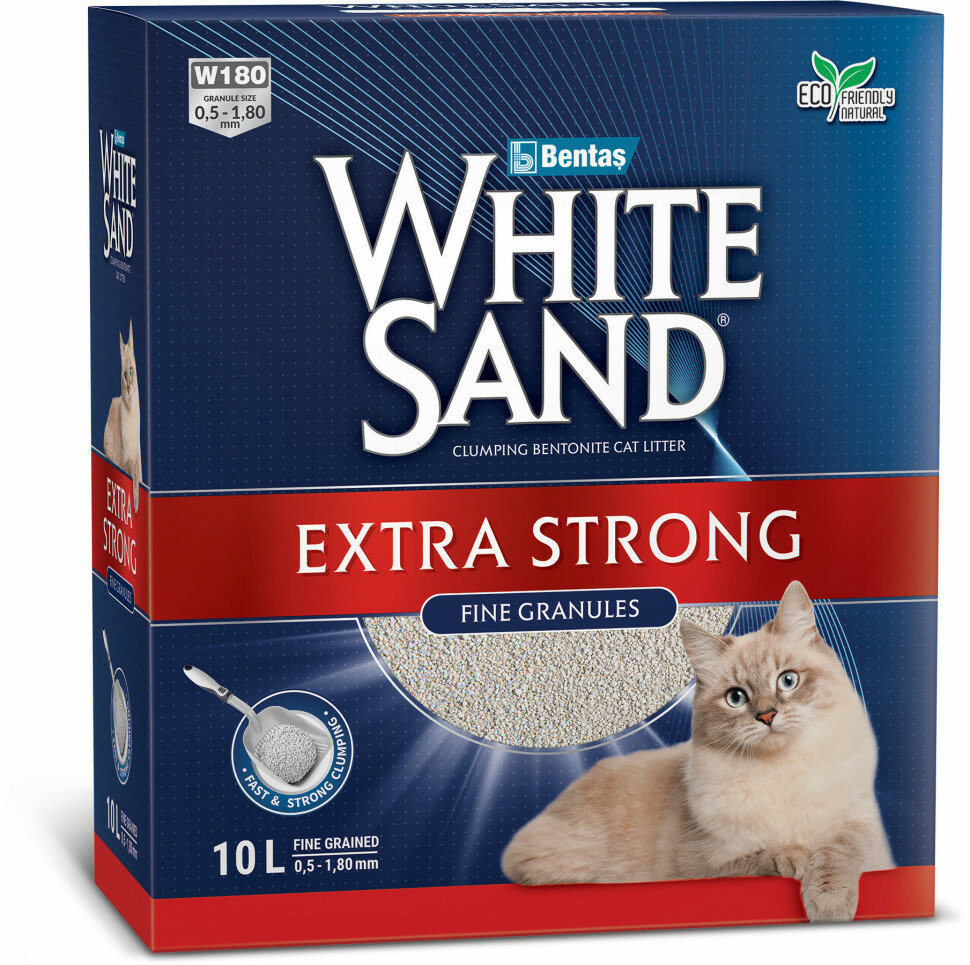 White Sand Комкующийся наполнитель "Экстра", без запаха, коробка (8.5 кг)