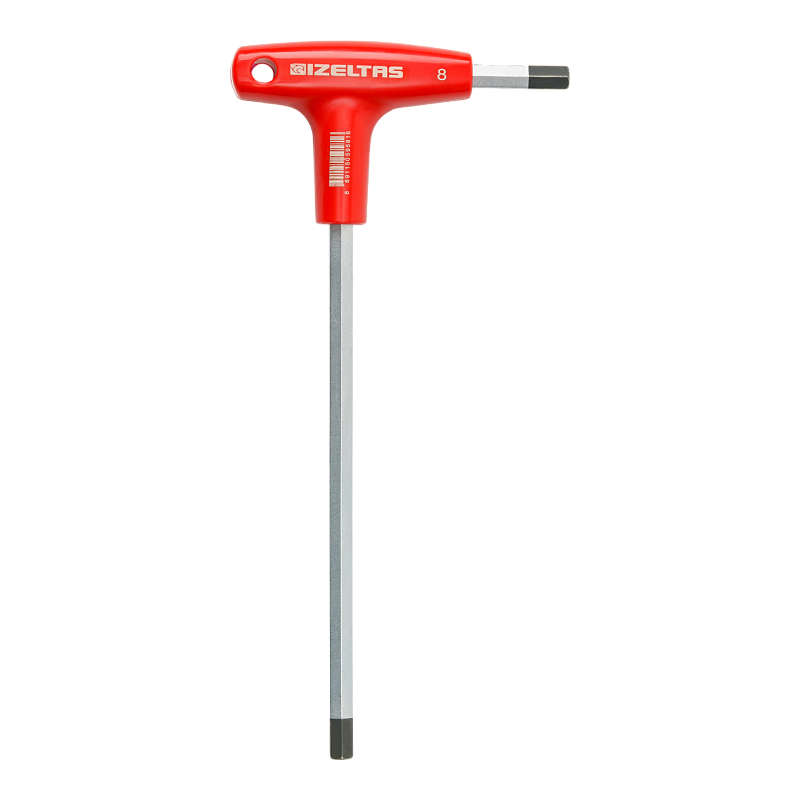 Отвертка т-рукоятка с шестигранным шлицем (HEX) 8.0 мм, длина стержня 209 мм, IZELTAS, 4920220080, 13000001627
