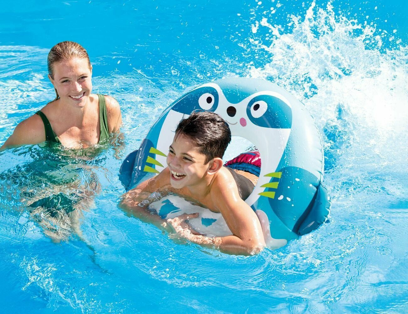 Надувной круг Милые животные Ленивец, 91х76 см, от 8 лет