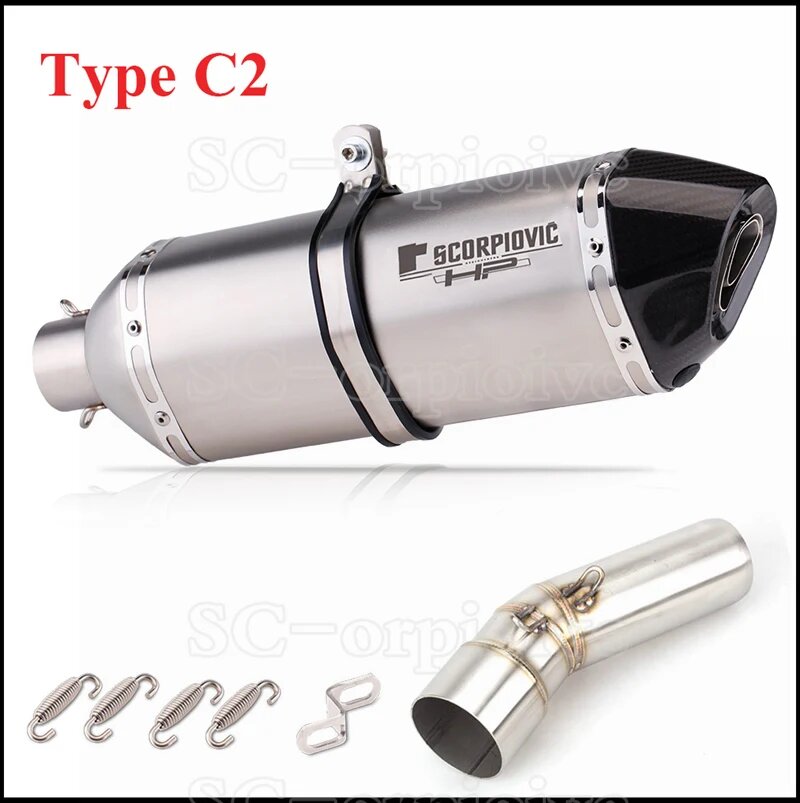 F700GS слипоны выхлопной трубы мото из углеродного волокна 470 мм Глушитель дБ убийца Mid link труба для BMW F800GS F650GS F800GT F 800 GS ADV Type C2 ak laser