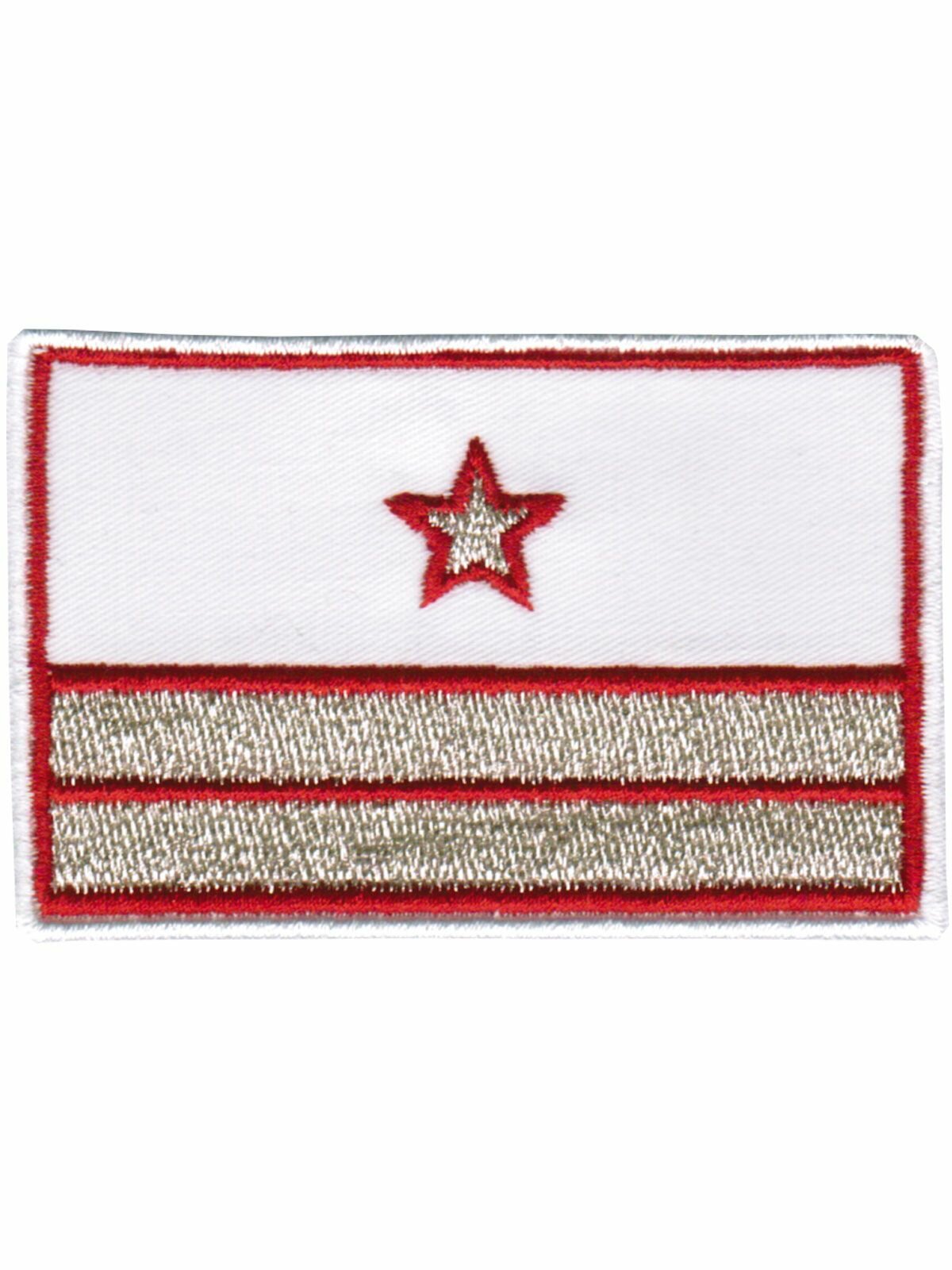Нашивка РЖД две полосы одна звезды белая