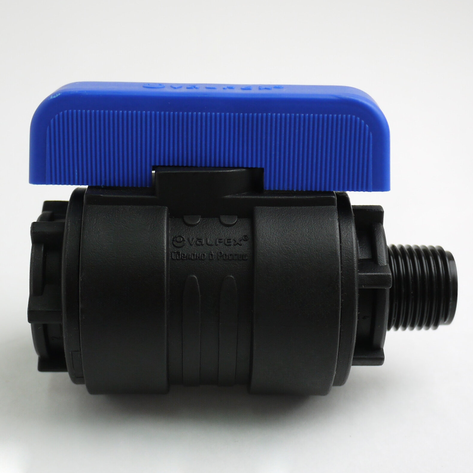 Кран шаровый ПНД 1/2" - 1/2" внутренняя / наружная резьба